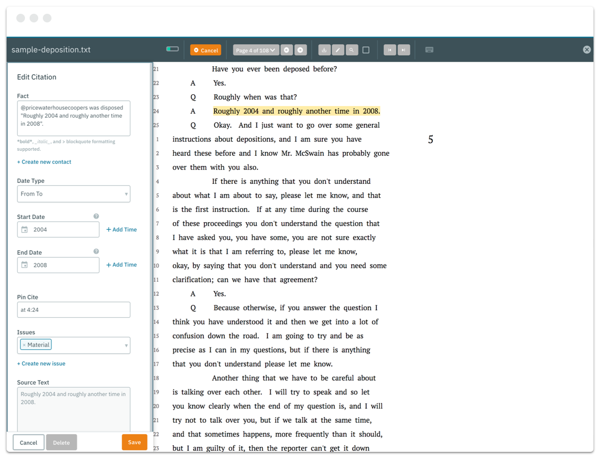 Deposition & Transcript Management Software | CaseFleet